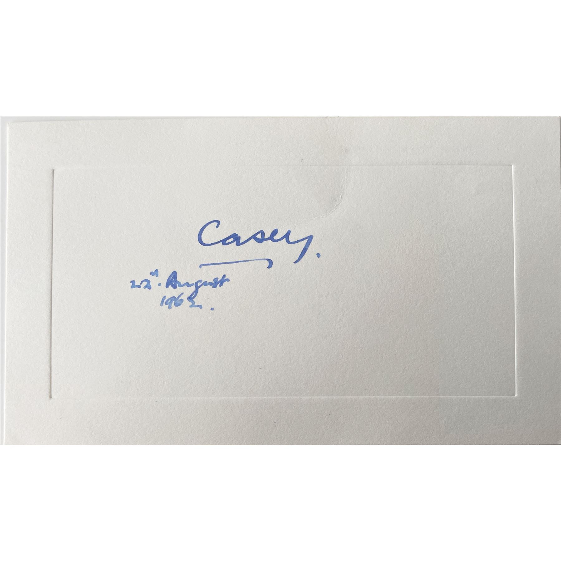 Richard Casey, Baron Casey original signature