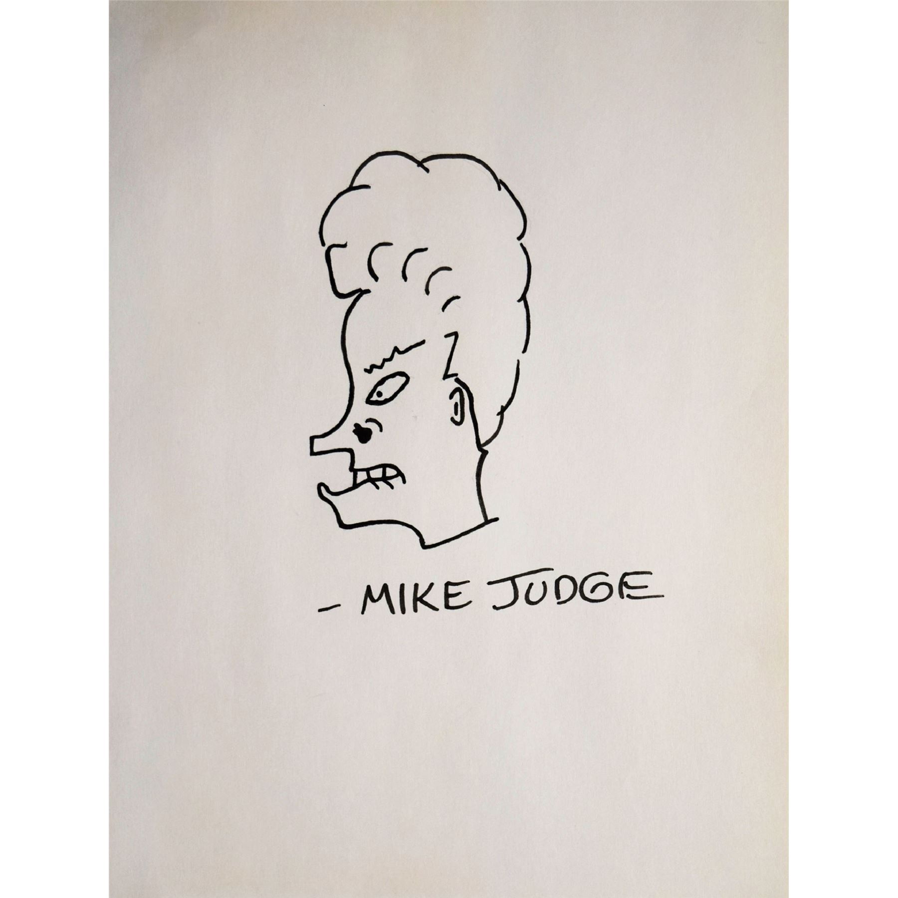 Mike Judge signed Beavis drawing