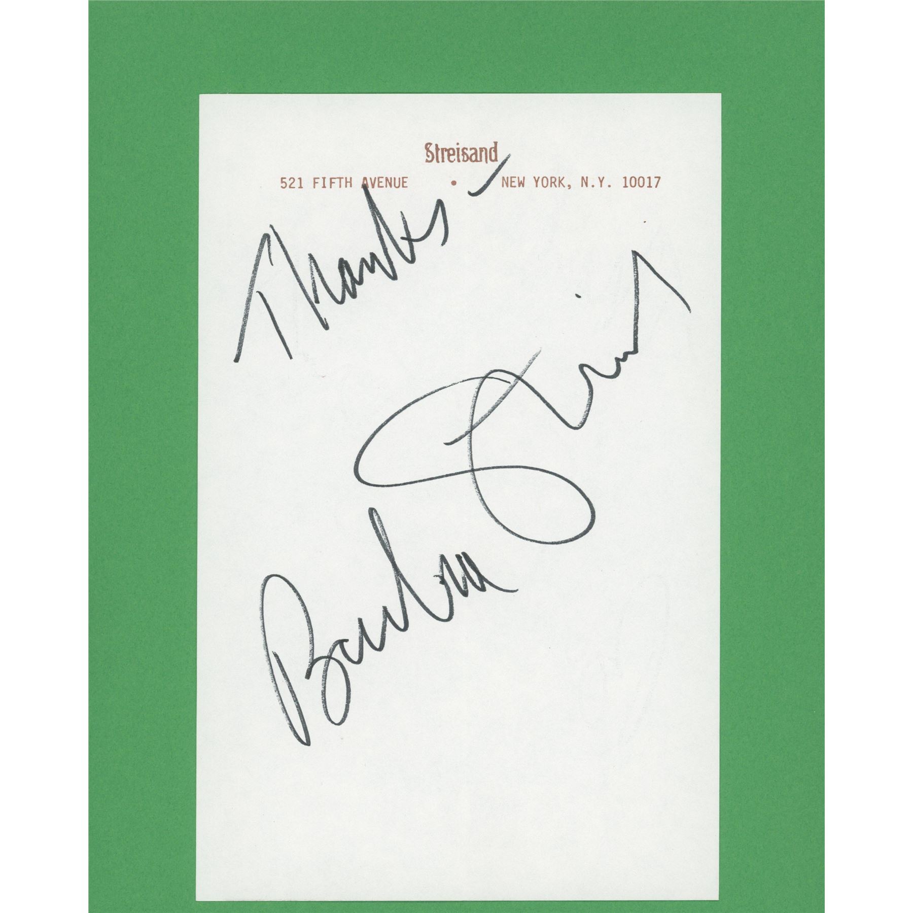 Barbara Streisand signature cut
