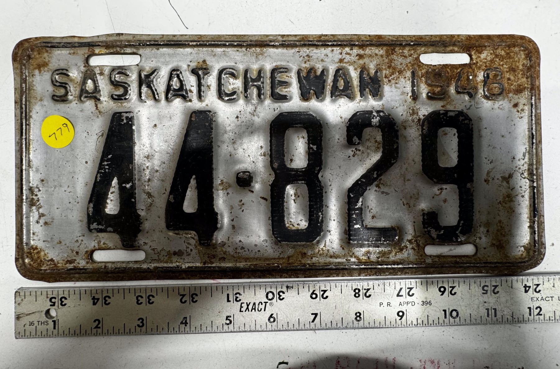 1948 Saskatchewan license plate.