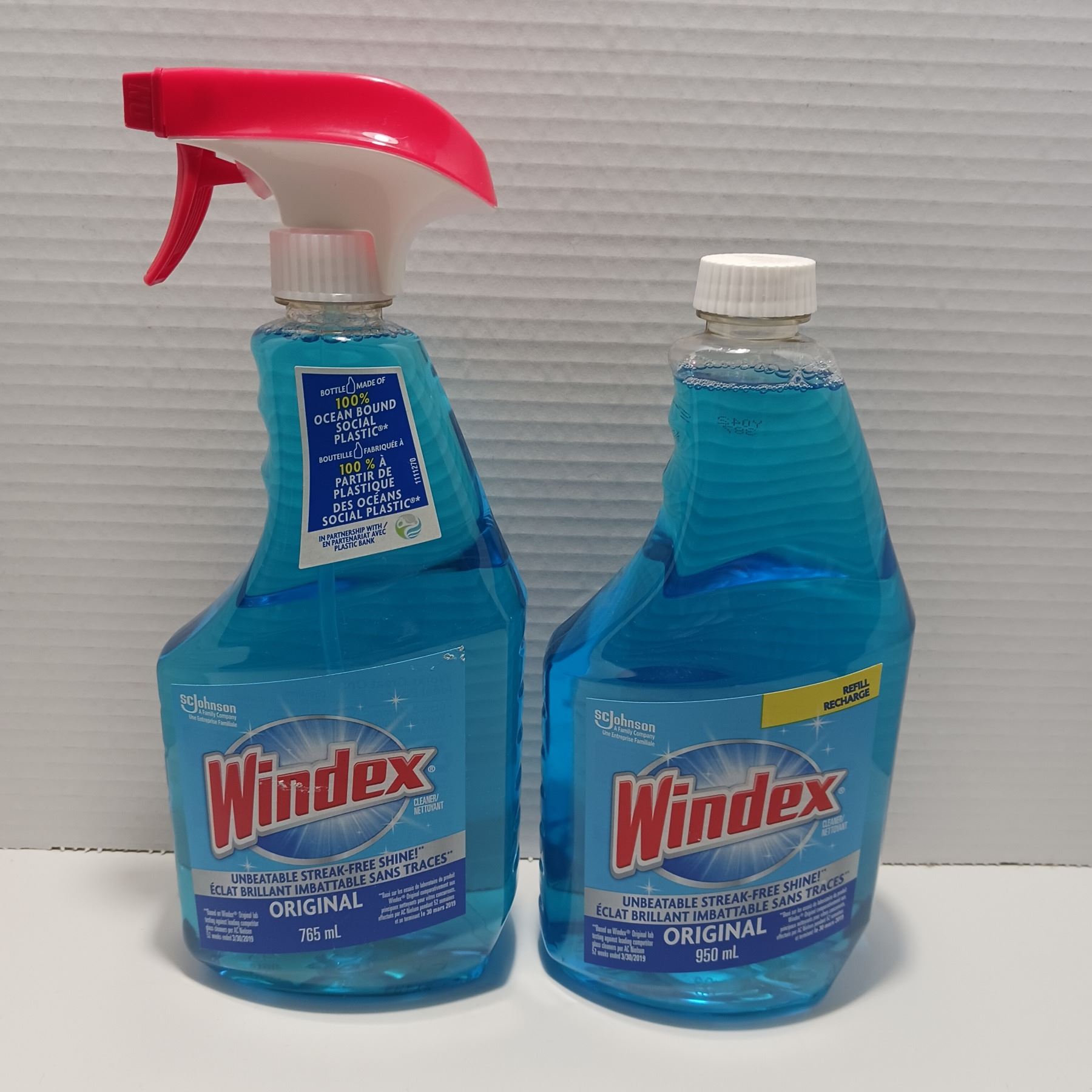 New Windex 755ml & Refill Bottle 950ml
