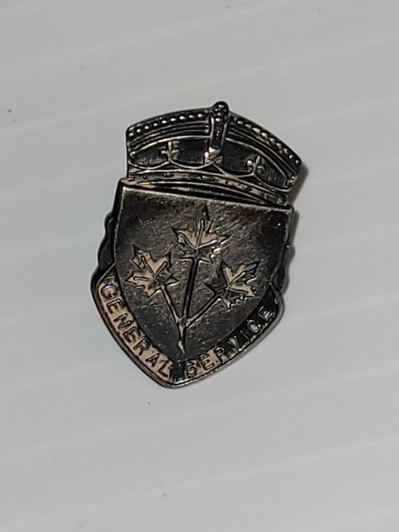Sterling Silver WWII General Service Pin