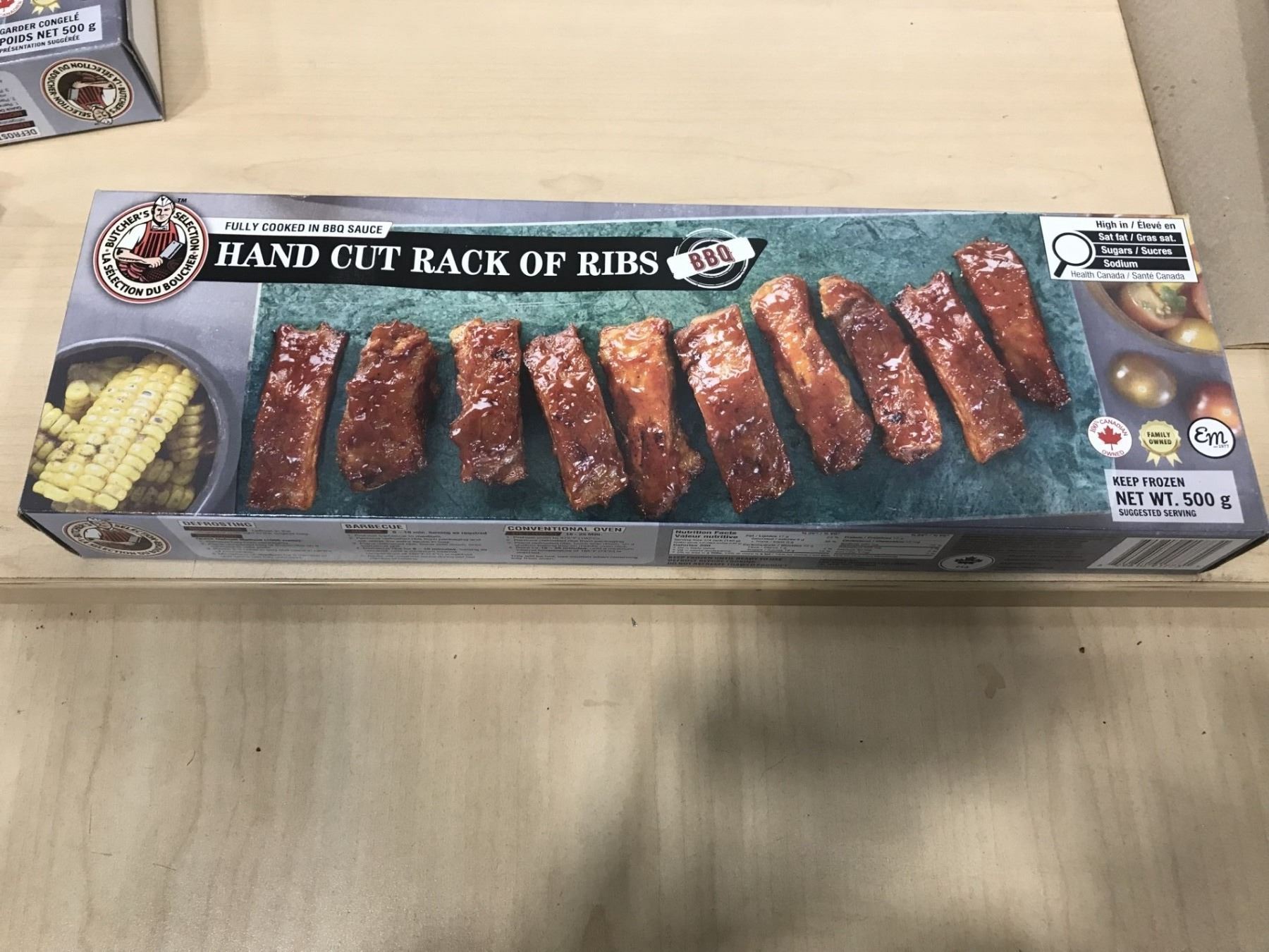 FROZEN: FULLY COOKED BBQ BABY BACK RIBS (500G)