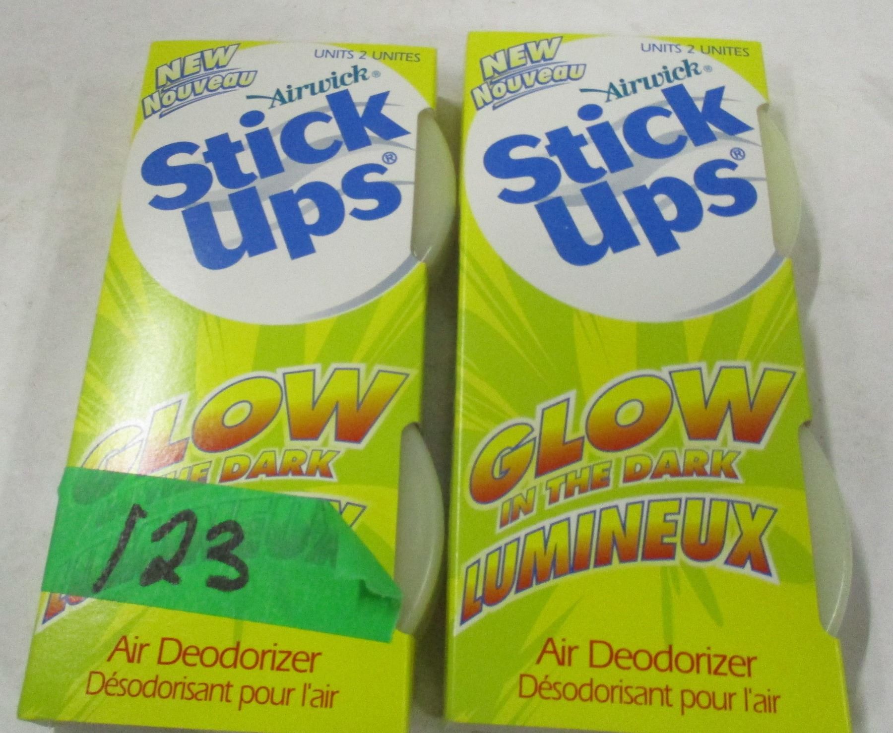 AIRWICK STICK UPS "GLOW IN THE DARK" (2) - 2 PACKAGES