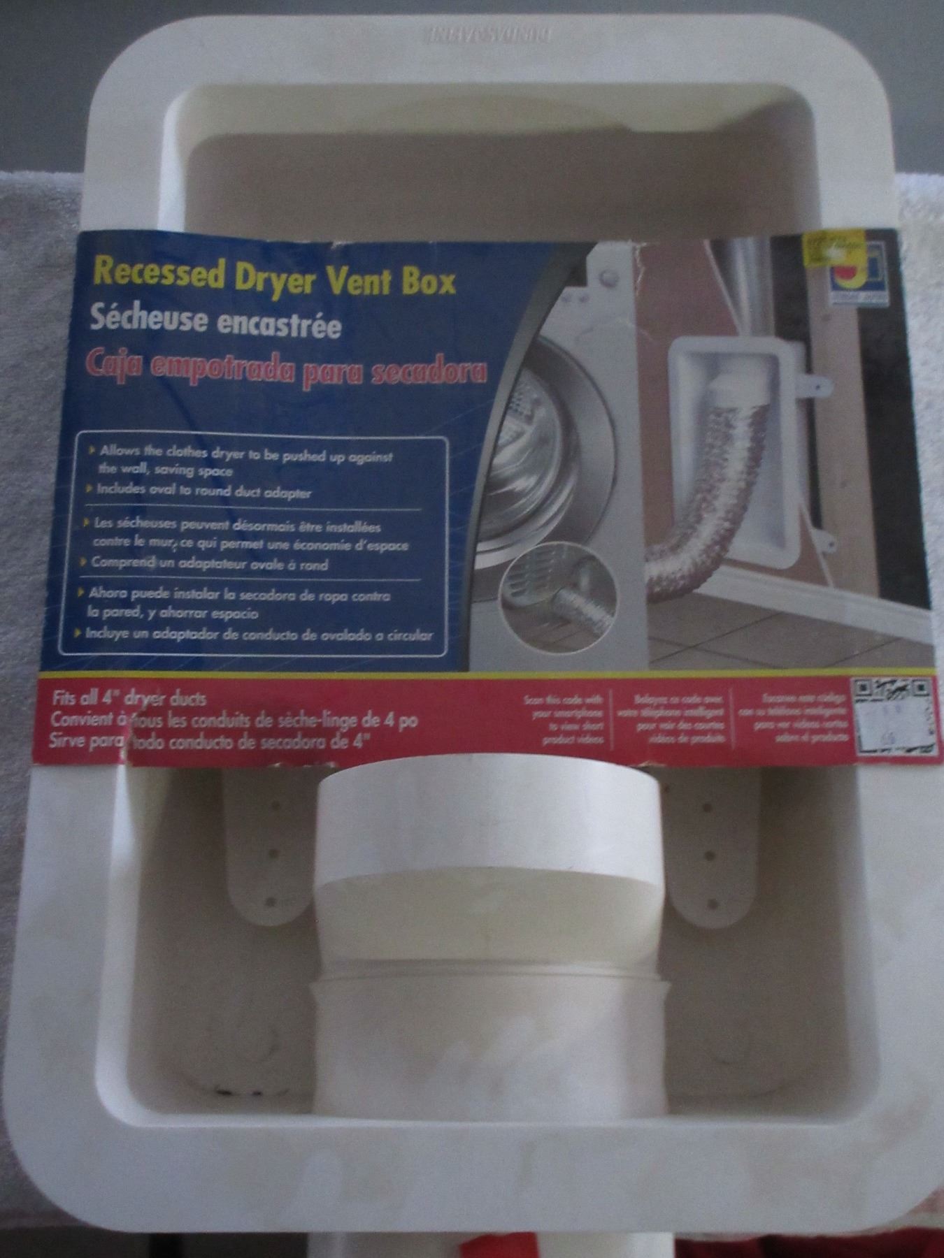 NEW: RECESSED DRYER VENT BOX