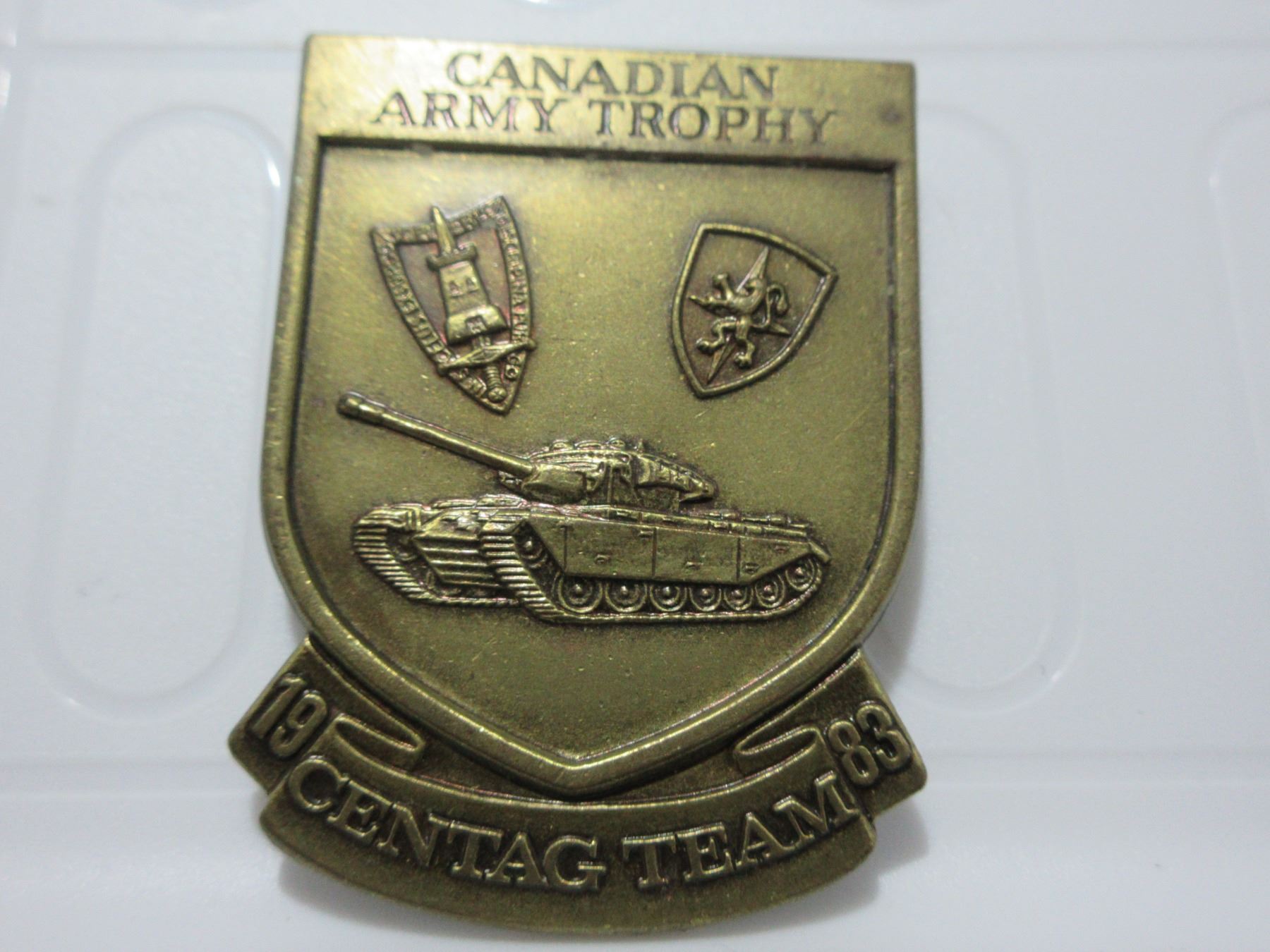 SEIZURE: SOLID BRASS TANK BELT BUCKLE (#6070/1978)