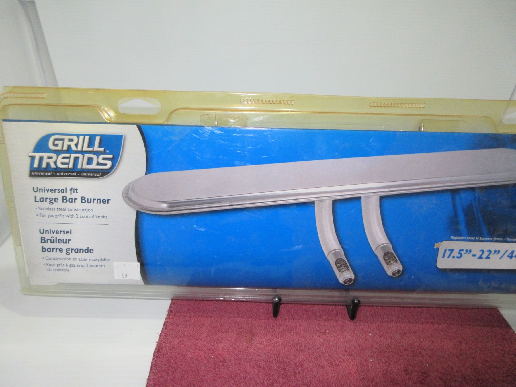 NEW/ESTATE: GRILL TRENDS UNIVERSAL FIT LARGE BAR BURNER (17.5 - 22")