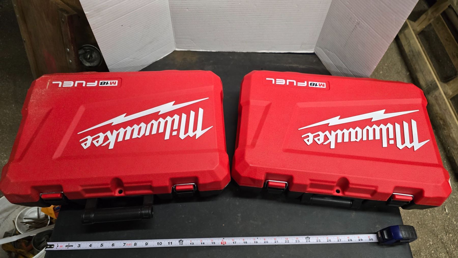 2 Milwaukee M18 tool boxes - empty - Schmalz Auctions