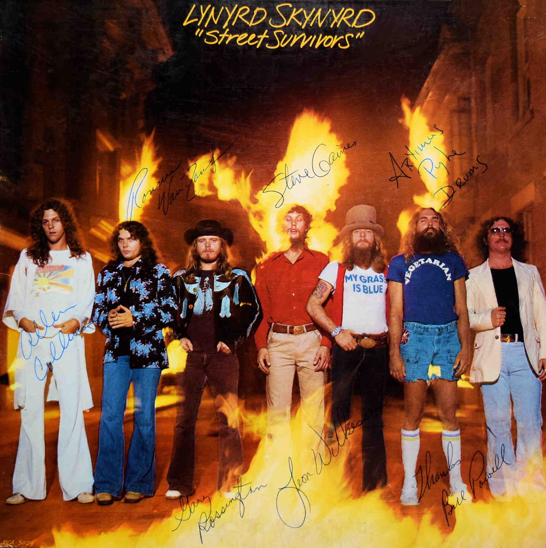 Lynyrd Skynyrd signed Street Survivors album