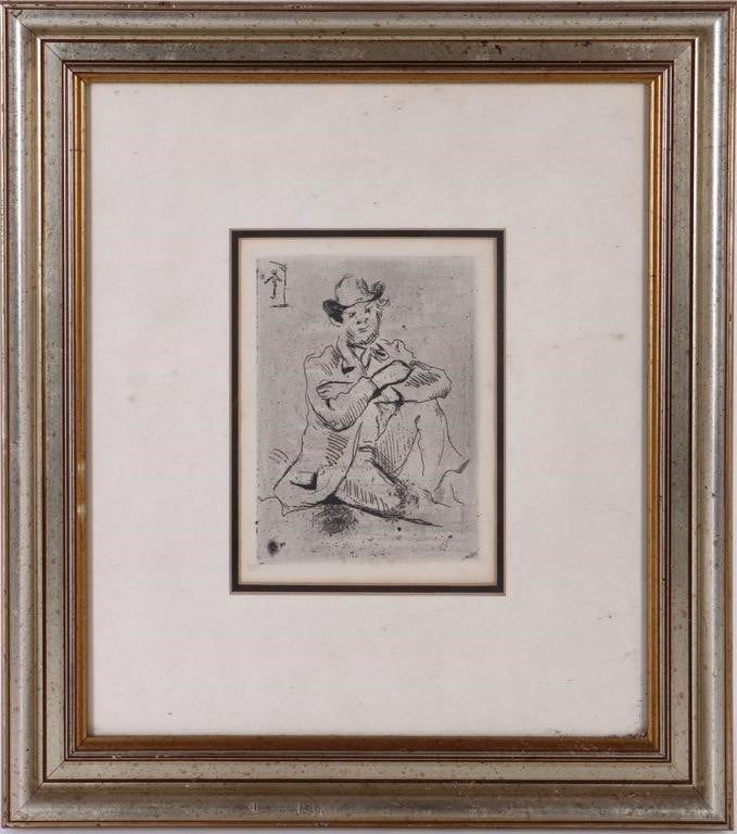PAUL CEZANNE ORIGINAL PORTRAIT ETCHING RESTRIKE