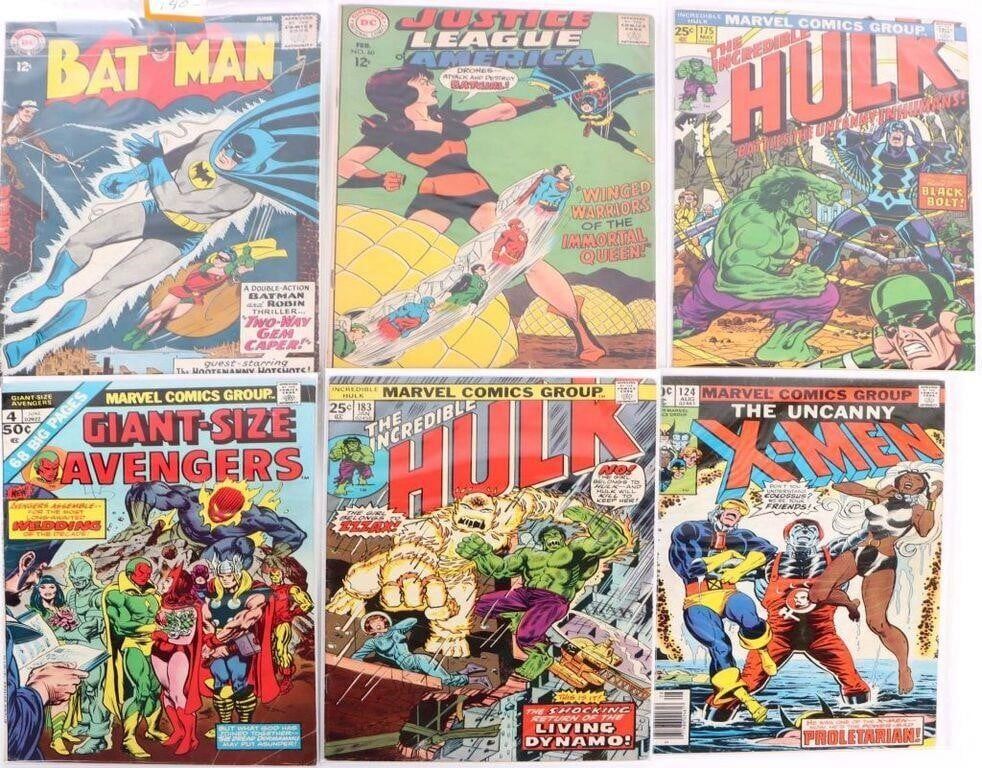 ASSORTED MARVEL/DC COMICS SILVER TO BRONZE AGE-(6)