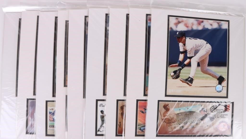 BASEBALL COLLECTOR'S FRAMED STAMP POSTERS