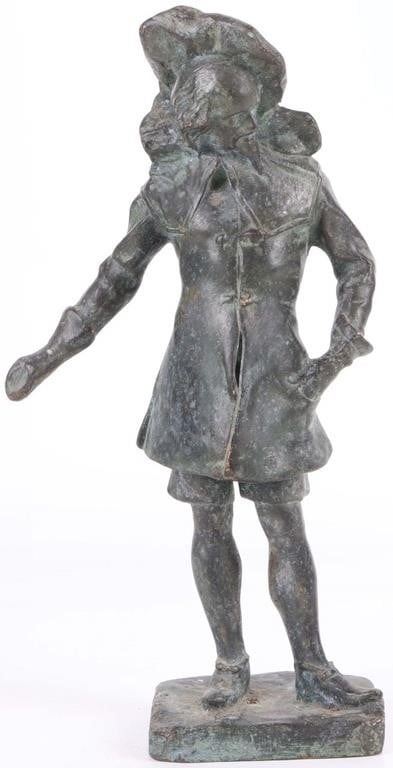 ANTIQUE BRONZE 12" FRENCH CAPTAIN STATUE