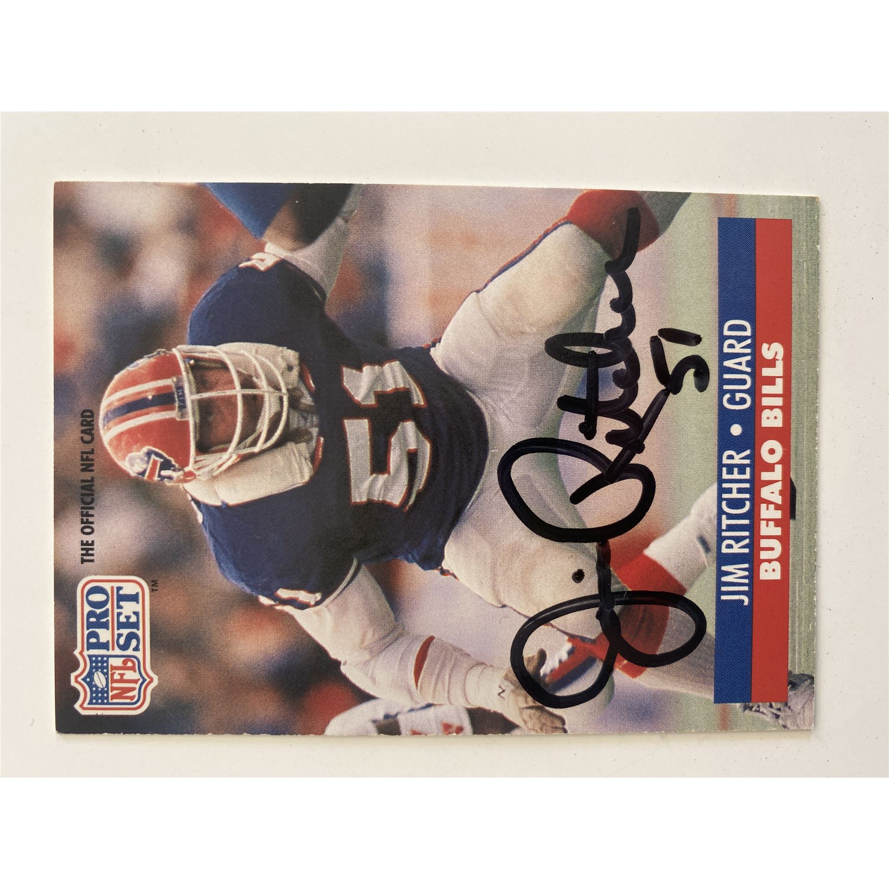 Buffalo Bills Jim Ritcher 1991 NFL #82 signed trading card