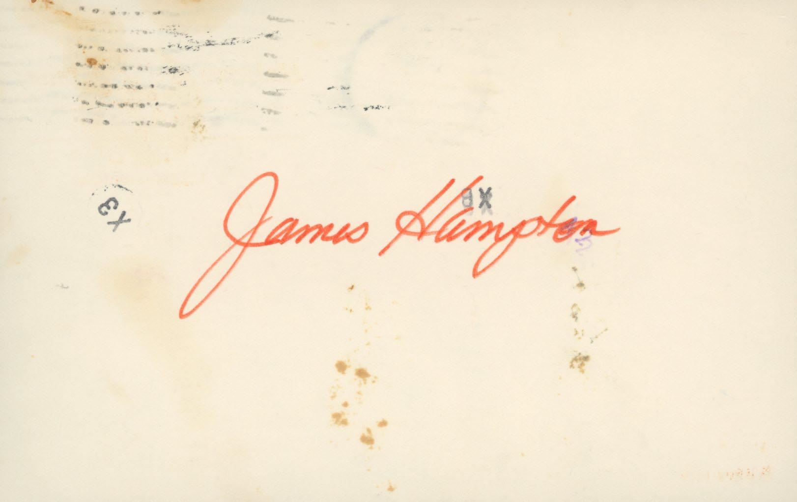 James Hampton signature cut