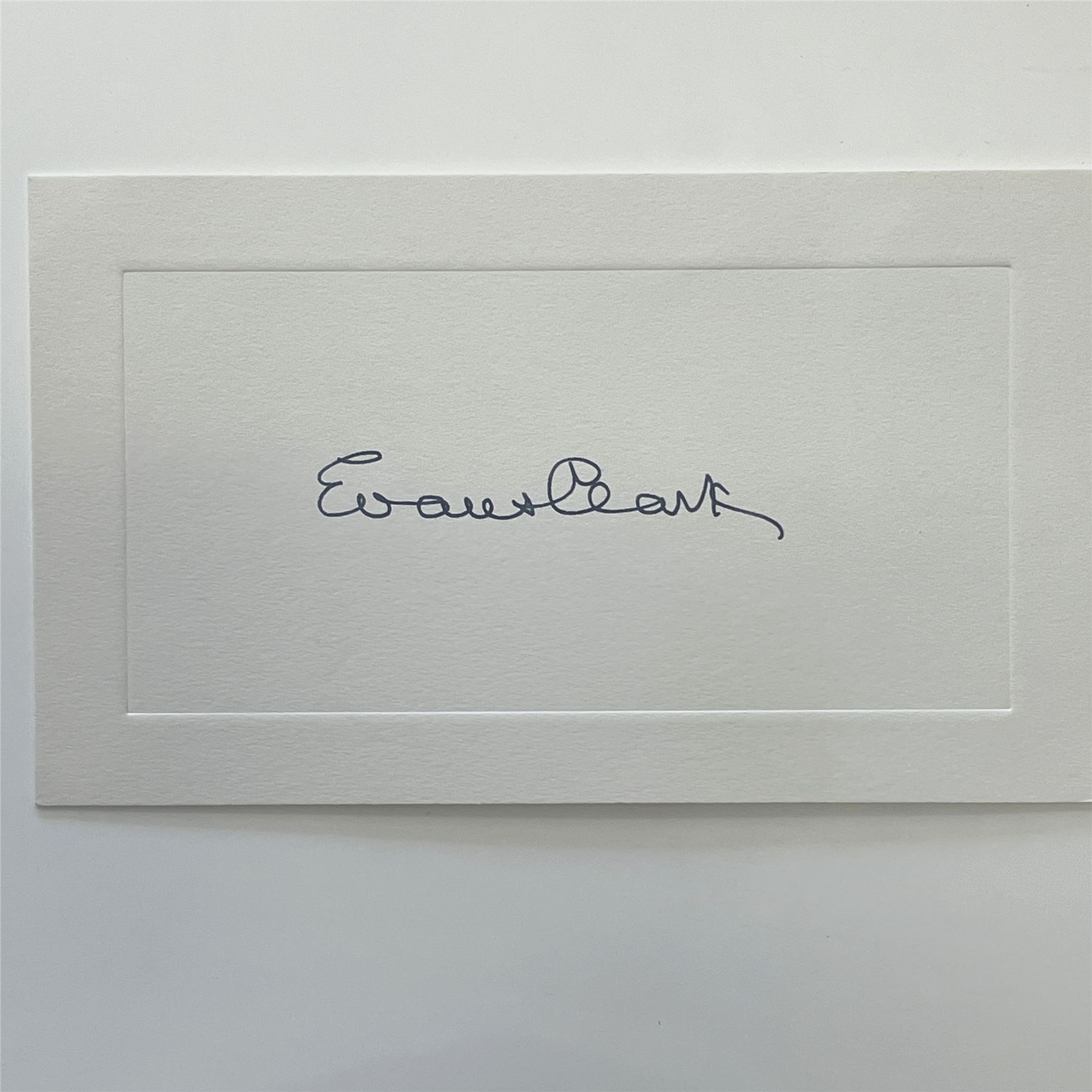 Evans Clark original signature