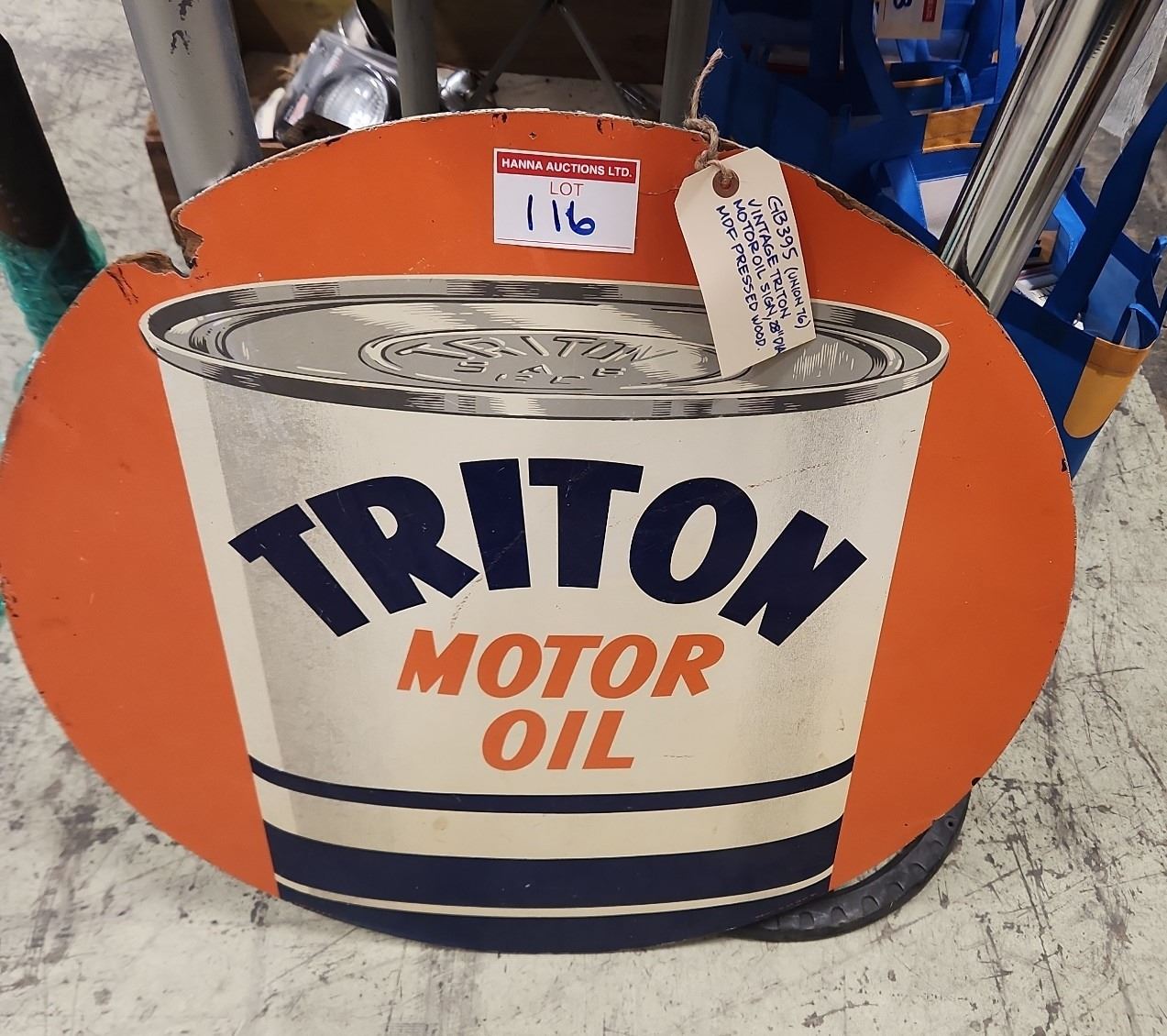 Vintage Triton Motor Oil Sign