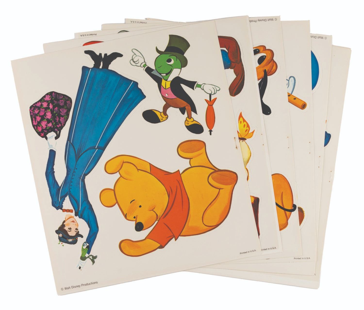 A Set of Disney Cardboard Punch-Out Characters. - Van Eaton Galleries