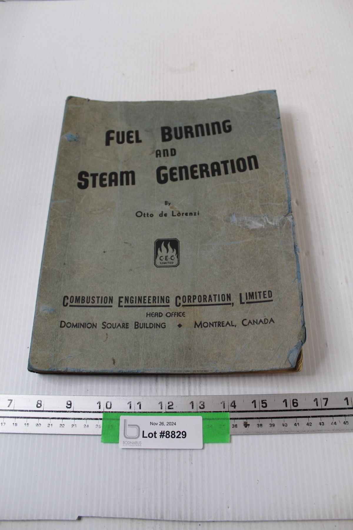 Fuel Burning & Steam Engine Generation Vintage Book - Bodnarus Auctioneering