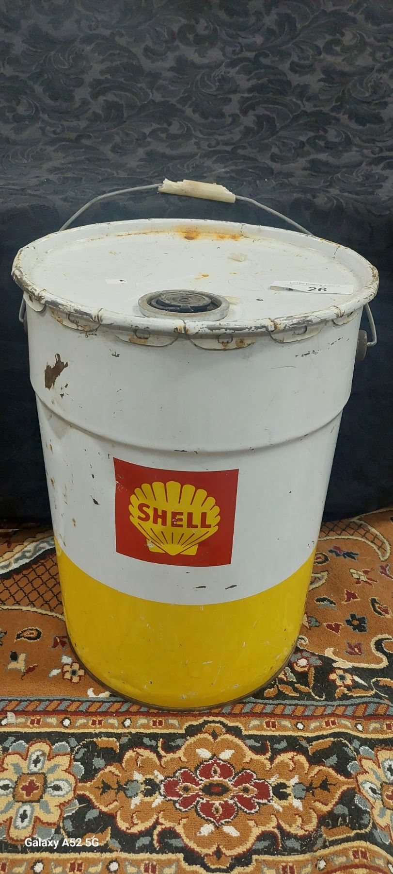 Vintage Shell 5 gallon oil pail
