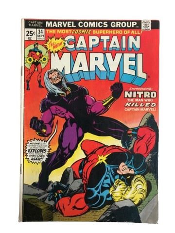 1974 Captain Marvel #34 comic