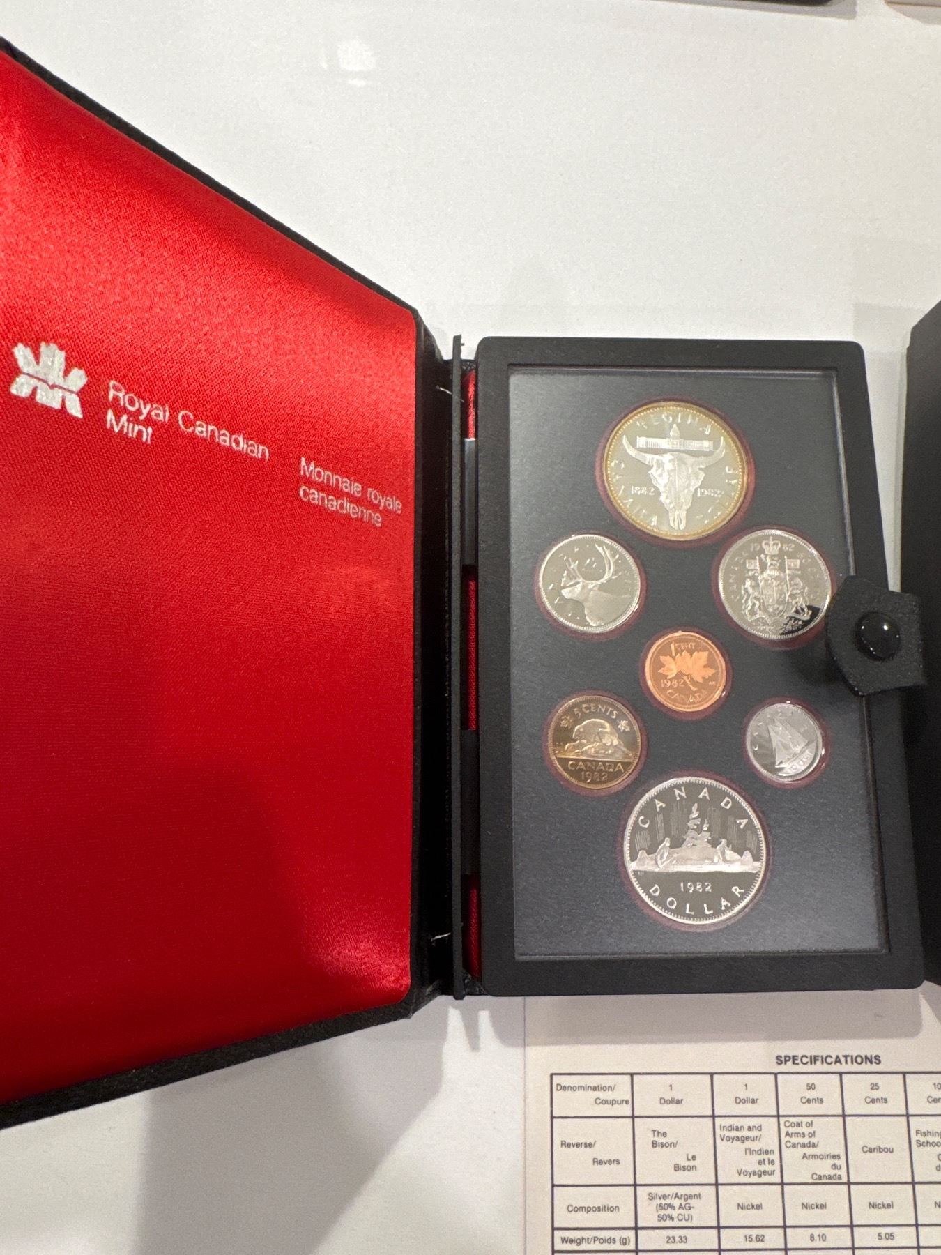 1983 Royal Canadian Mint Regina coin set