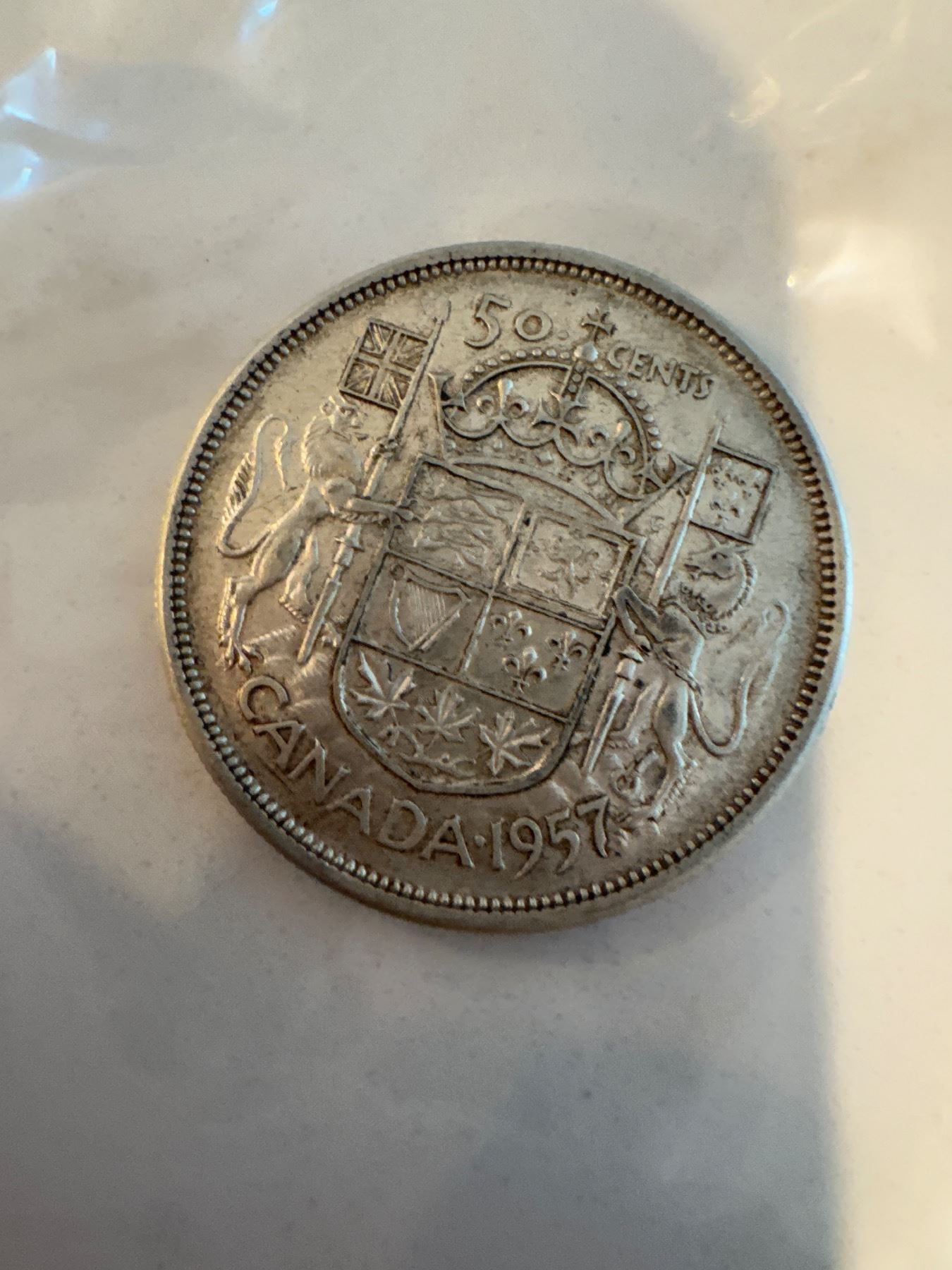 Canada 1957 silver 50 cents
