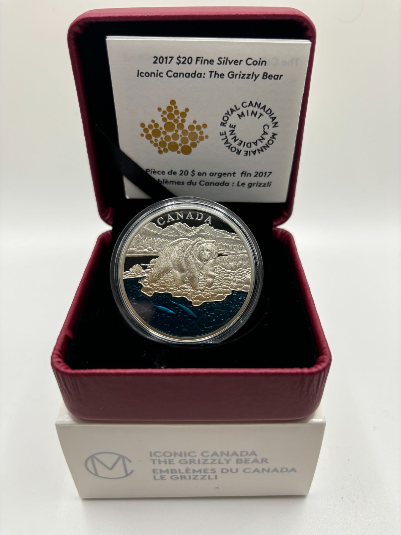 2017 $20 Fine Silver Coin Iconic Canada: The Grizzly Bear (tax exempt)