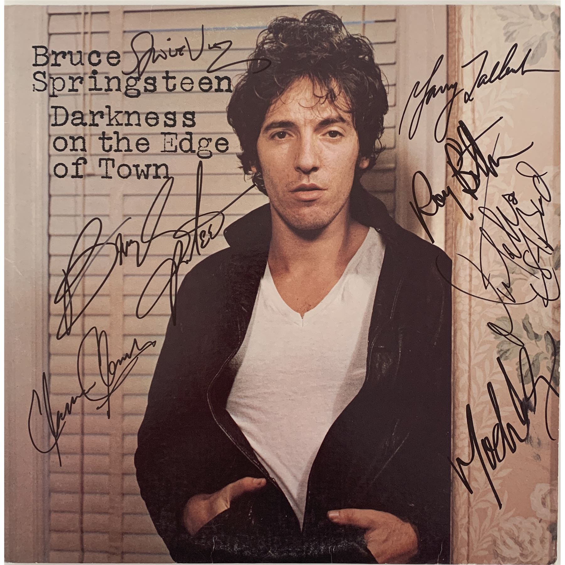 Bruce Springsteen Darkness On The Edge Of Town signed album