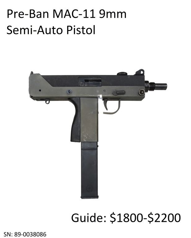 MAC-11 Pre-Ban 9mm Semi-Auto Pistol