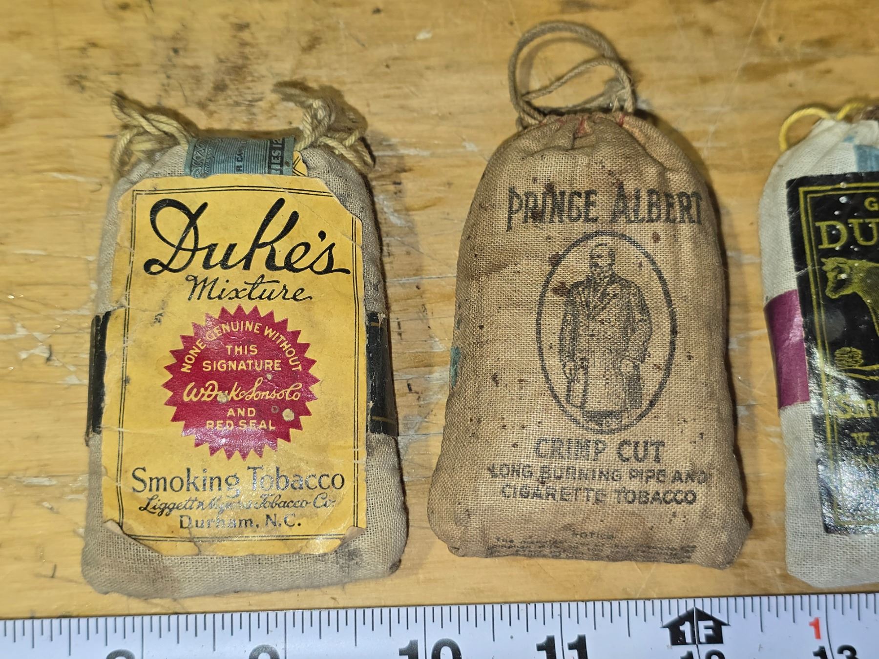 Old Chum, Duke's, Prince Albert, Bull Durham Tobacco Pouches - Full ...