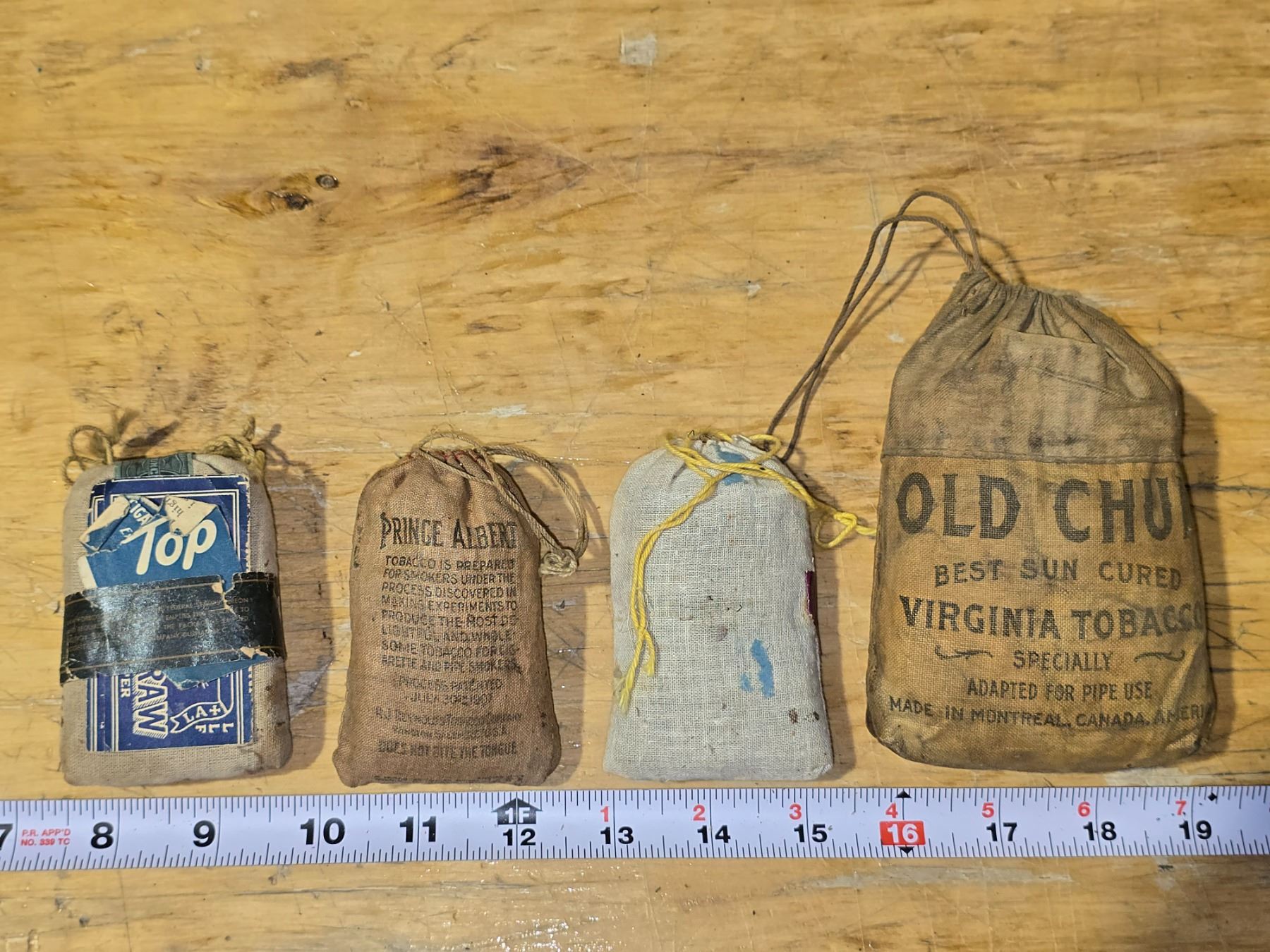 Old Chum, Duke's, Prince Albert, Bull Durham Tobacco Pouches - Full ...