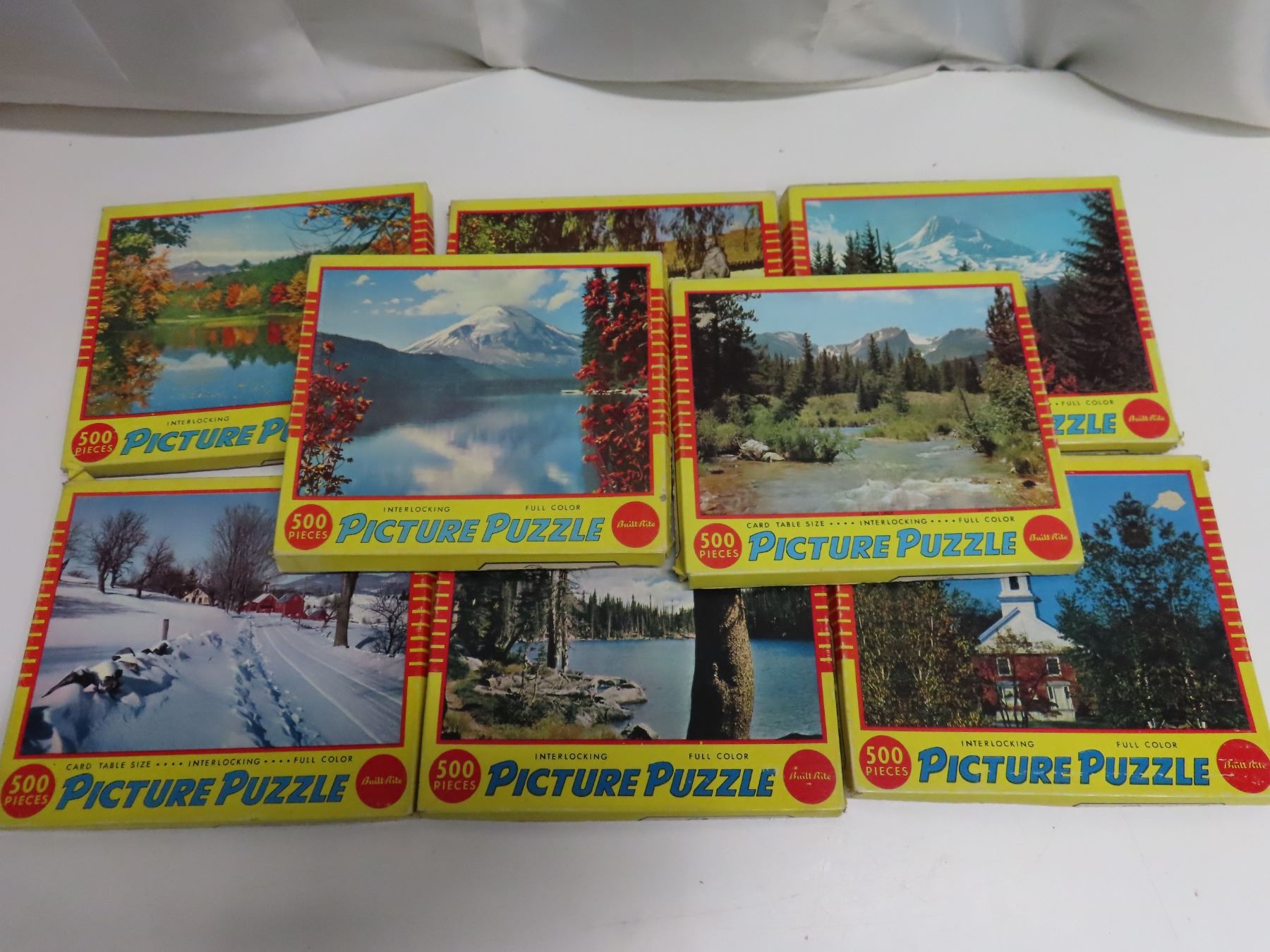 Vintage 8 Built Rite Series Picture Puzzles (500 Pieces) - Schmalz Auctions
