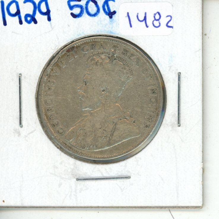 1929 silver Canadian Fifty Cents. - Schmalz Auctions