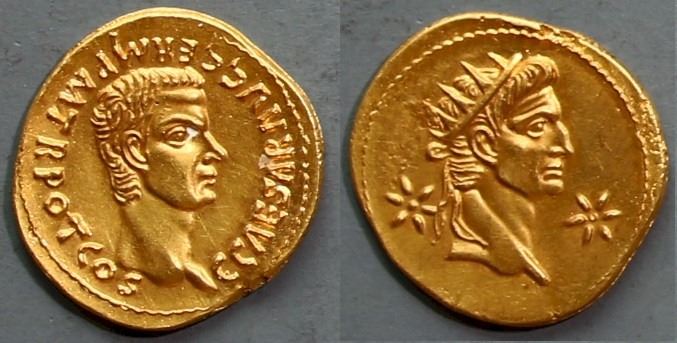 Ancient; Caligula / Augustus 37 – 41 AD Roman Gold Aureus. 4,58 g