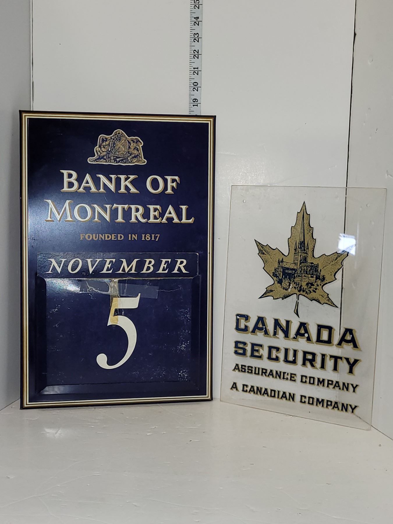 Vintage Bank of Montreal Perpetual Calendar (metal with cardboard ...