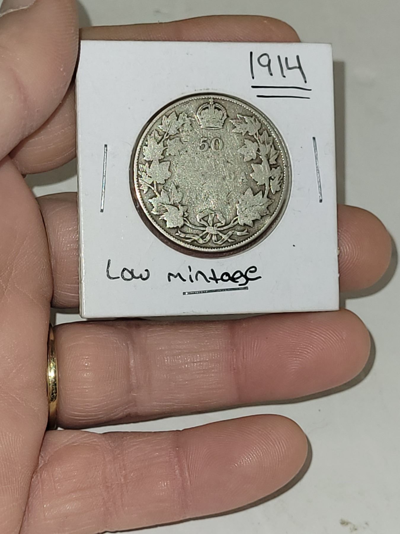 Low Mintage 1914 Canada 50 Cent Coin Key Date