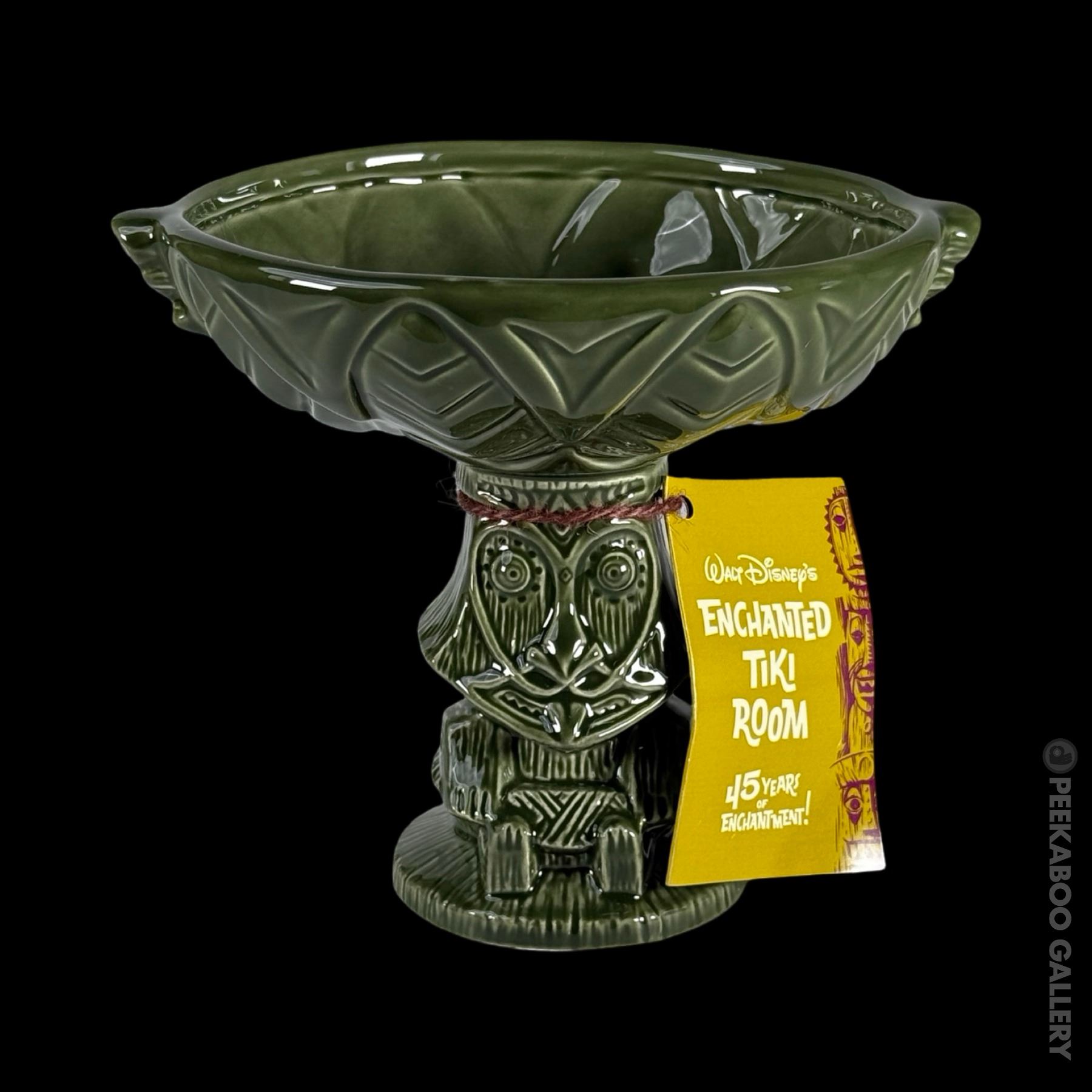 LIMITED EDITION ENCHANTED TIKI ROOM GREEN "RONGO TIKI DRINK BOWL" w ...