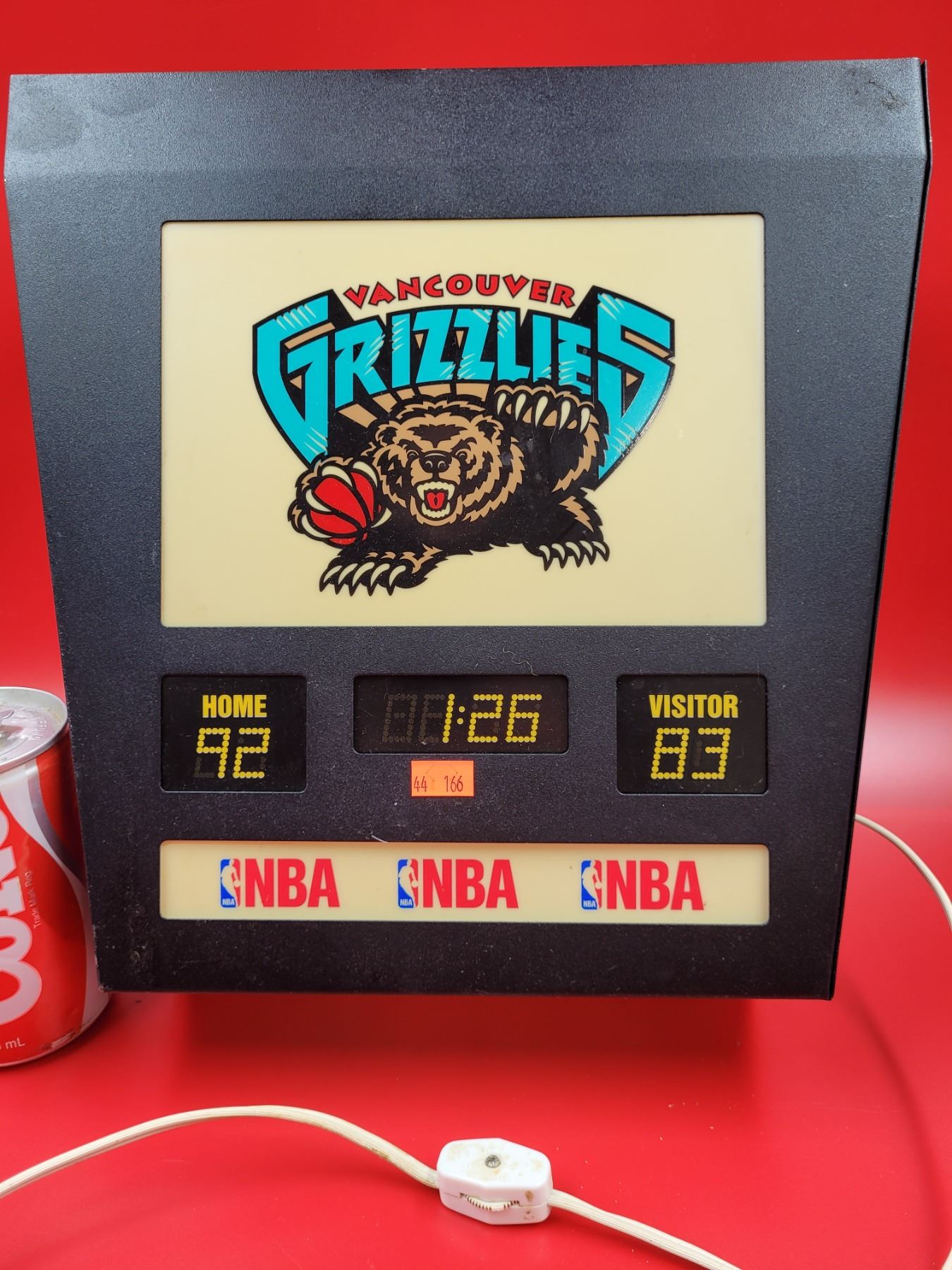 Vintage Vancouver Grizzlies Scoreboard Lamp