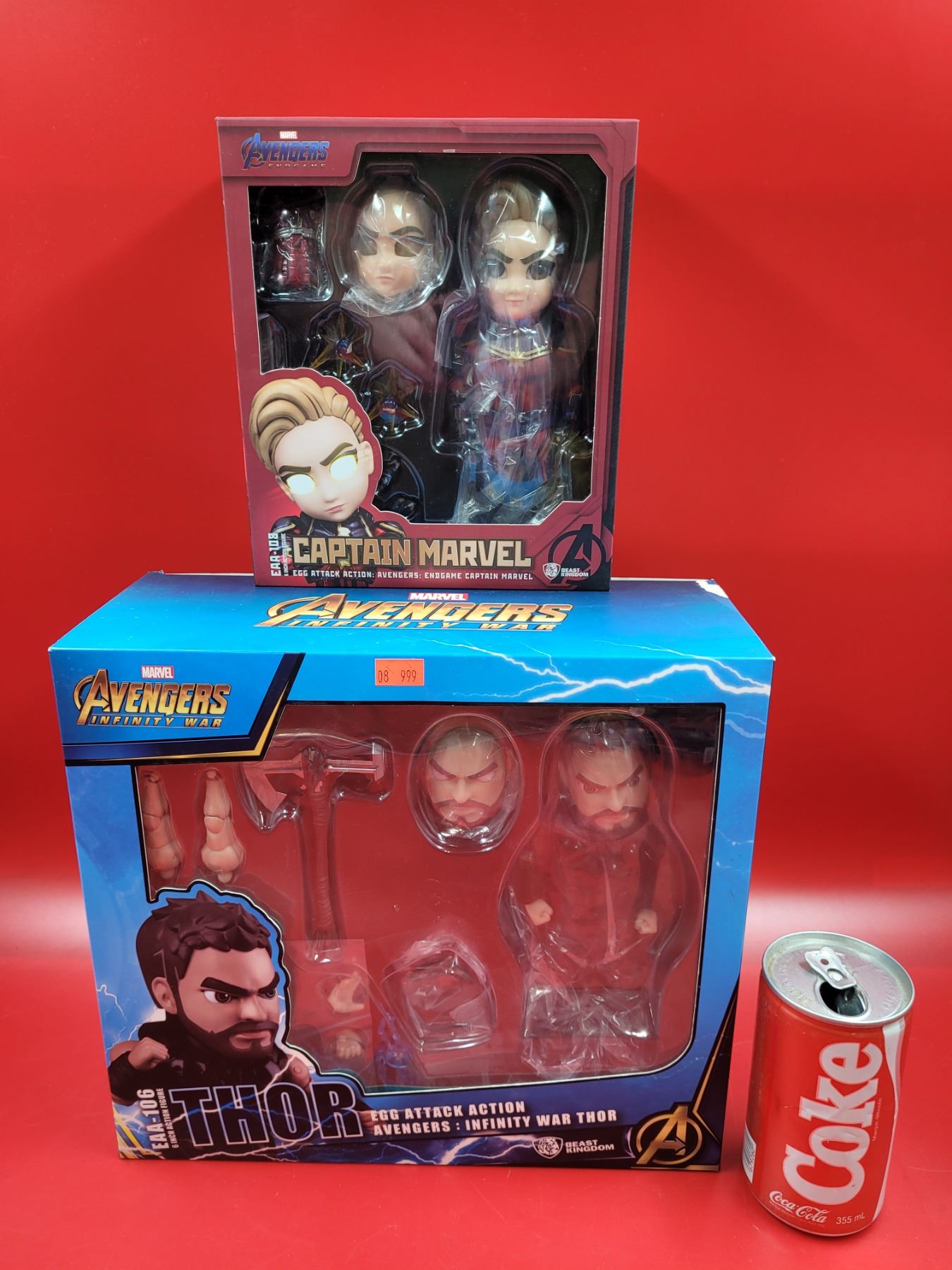 Marvel Avengers Captain Marvel & Thor Collectible Figurines