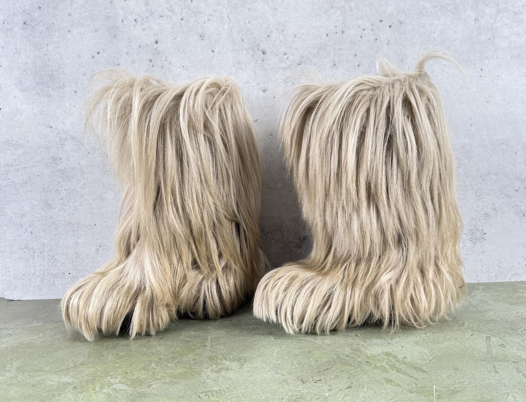 1970s Yak Fur Snow Bunny Ski Boots