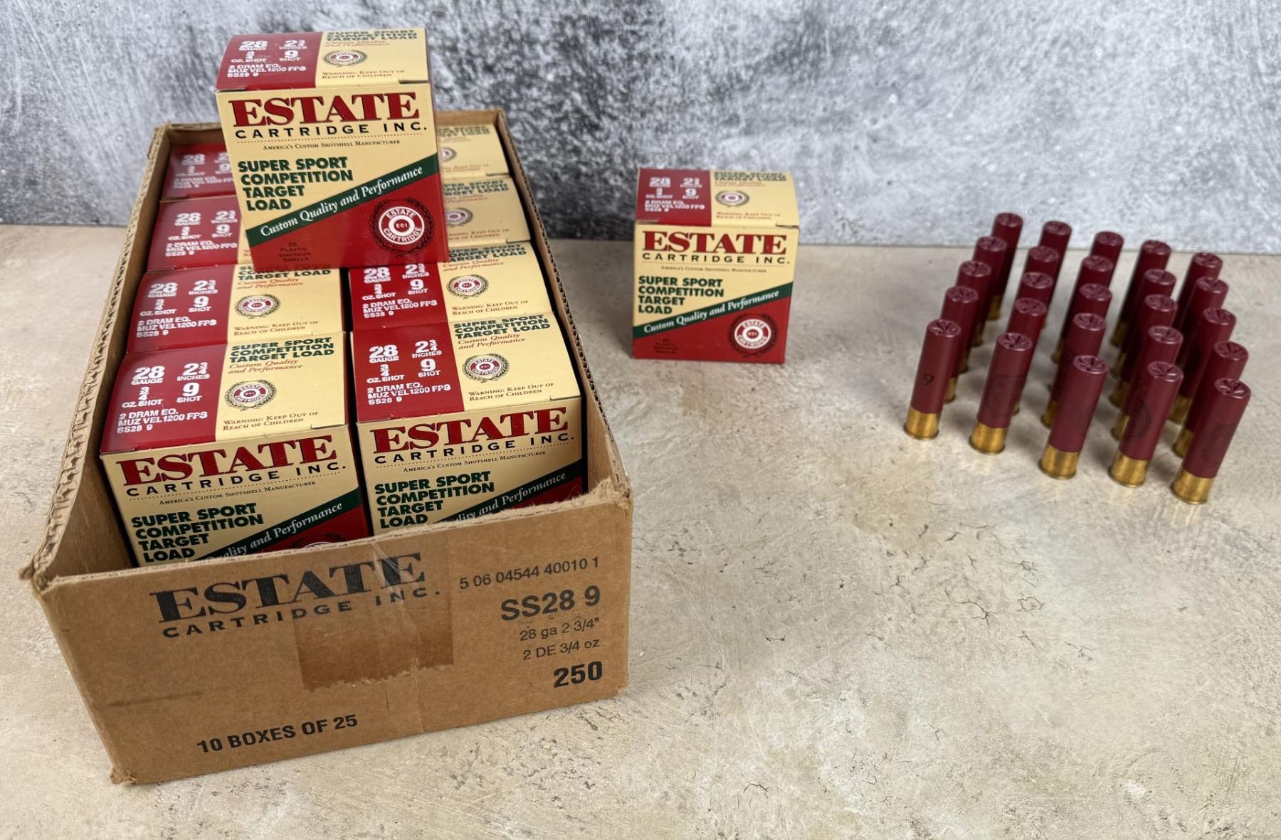 250 Rounds of Estate 28ga Shotgun Ammo