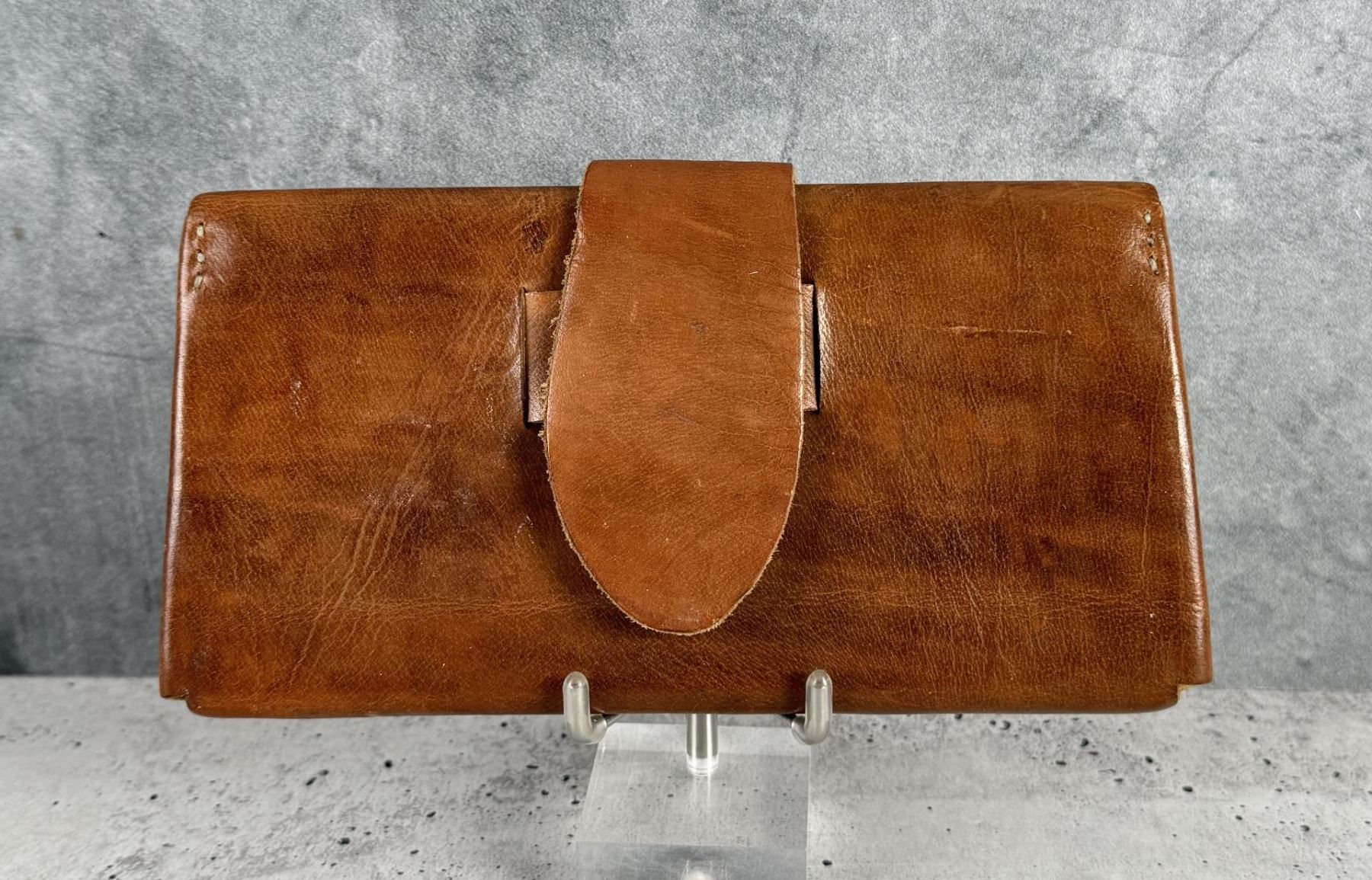 Antique Miners Leather Billfold