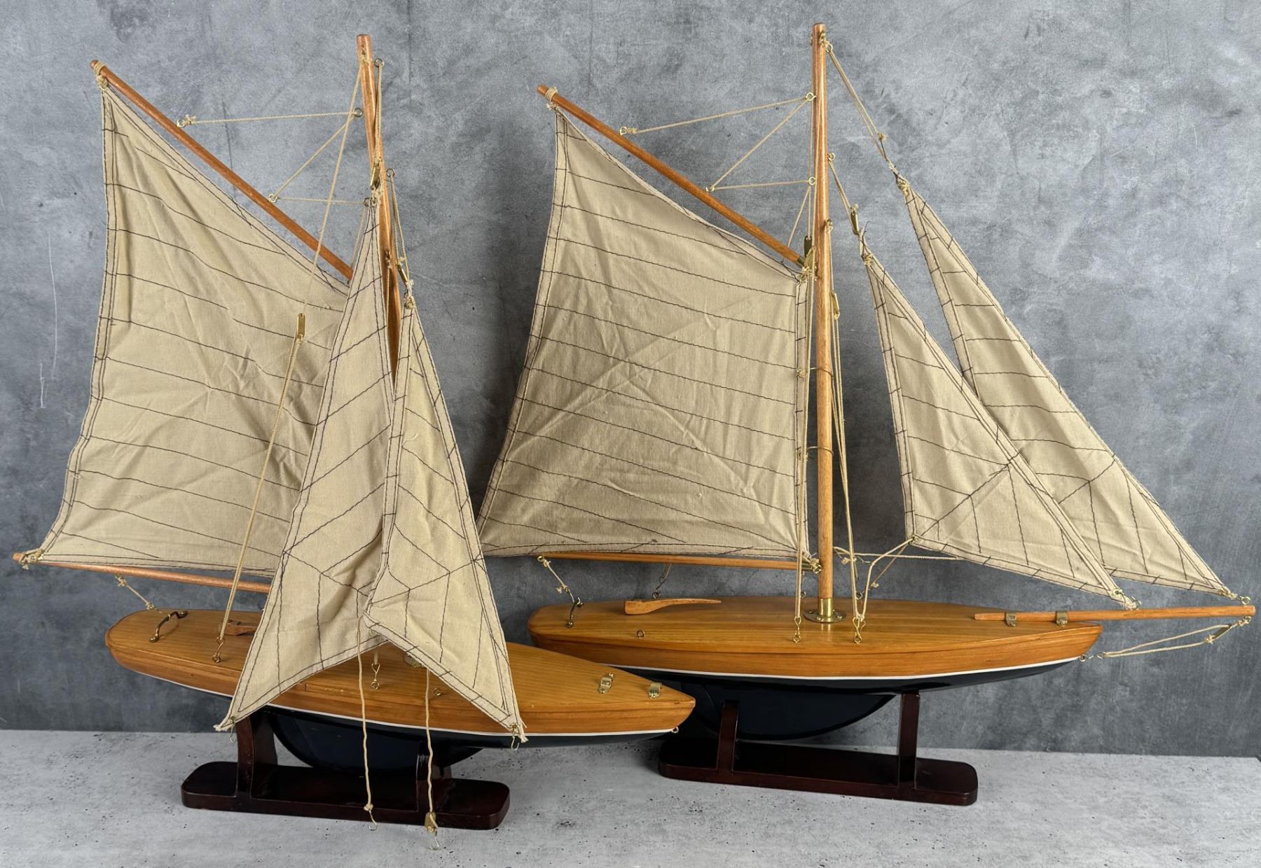 Antique Wood Pond Boats