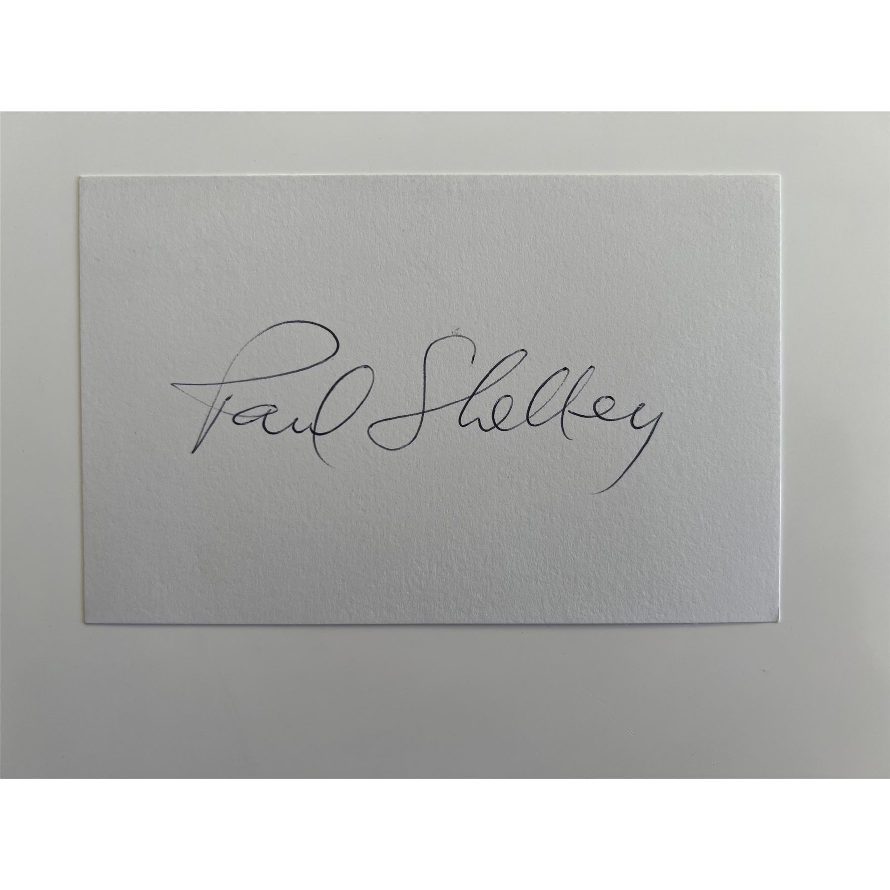 Paul Shelley original signature