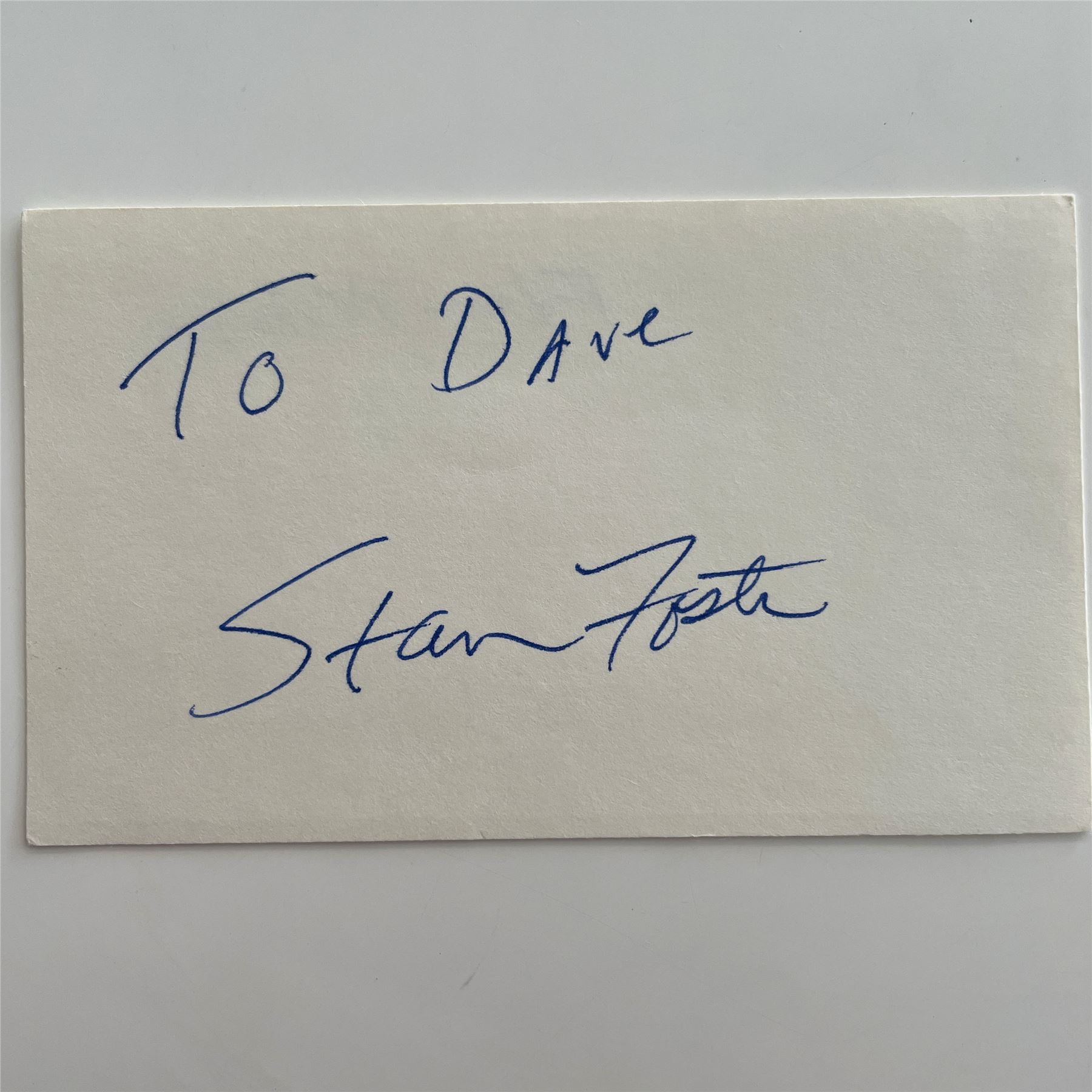Stan Foster original signaturec