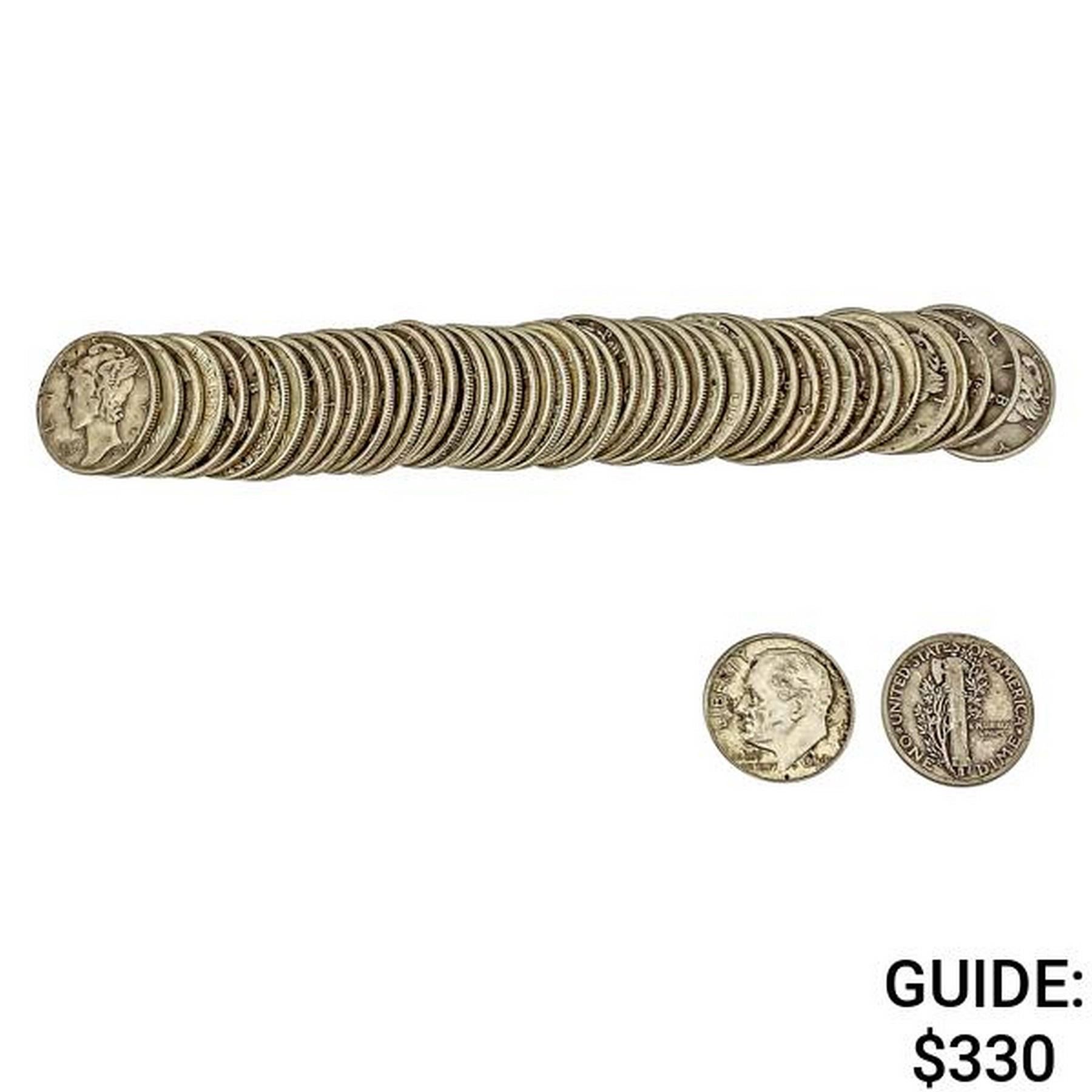 [50]1929-1964 Mercury/Roosevelt Dime Roll