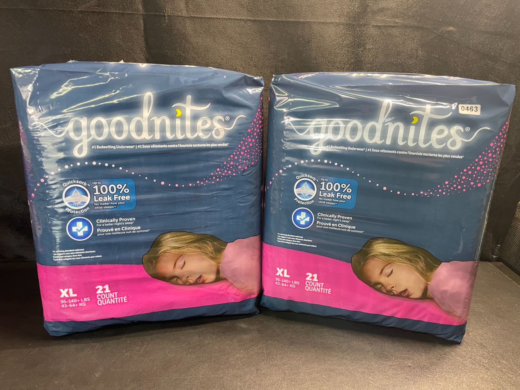 2 Packs of Goodnites Girl's Nighttime Bedwetting Underwear - Size XL ...