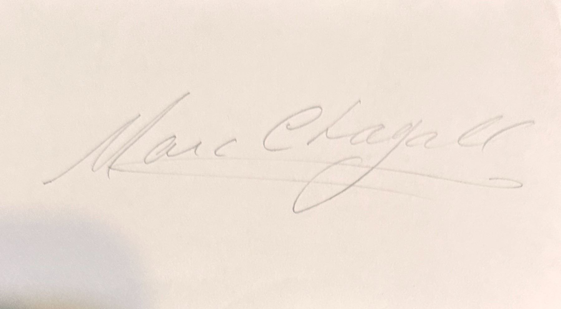 Marc Chagall Cut Autograph