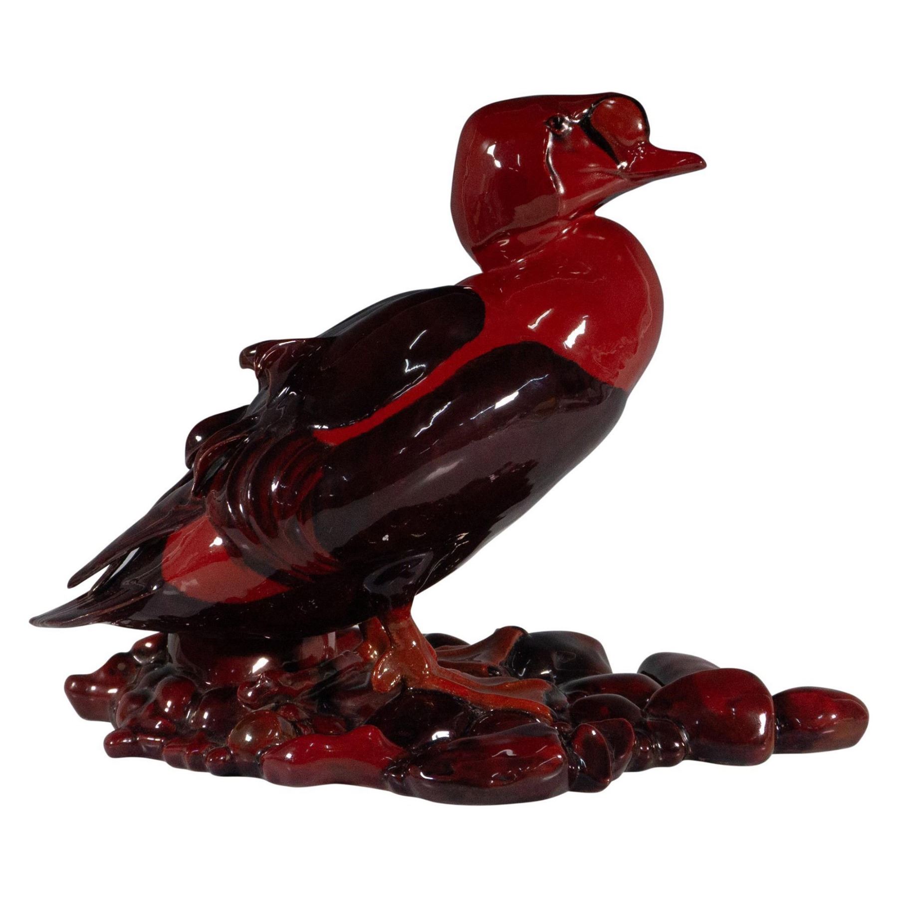 Rare Royal Doulton Prototype Flambe Duck Figurine